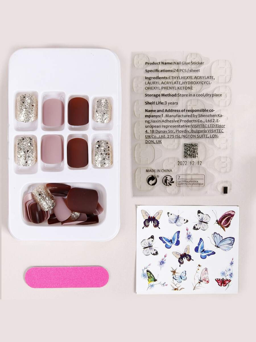 33 Pieces Of Matte Color-changing Sequin Flat Nail Polish, Plus A ...