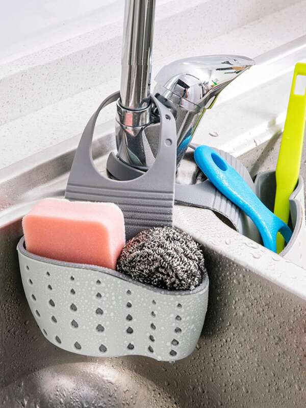 1pc Kitchen Organizer, Adjustable Snap Sink Sponge Holder, Kitchen ...