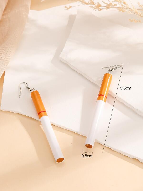 Simulation Cigarette Drop Earrings | SHEIN USA