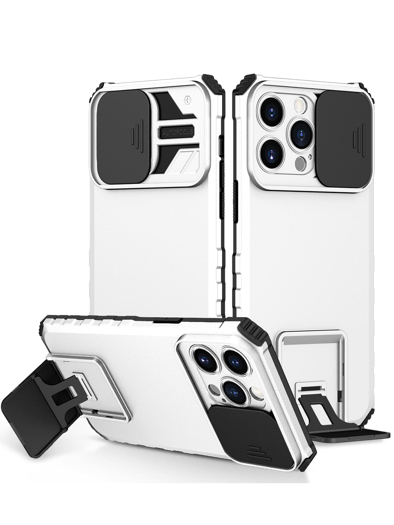 Slide Camera Cover Phone Case With Holder