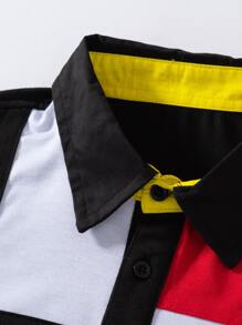 Manfinity Homme Men Colorblock Short Sleeve Polo Shirt | SHEIN USA