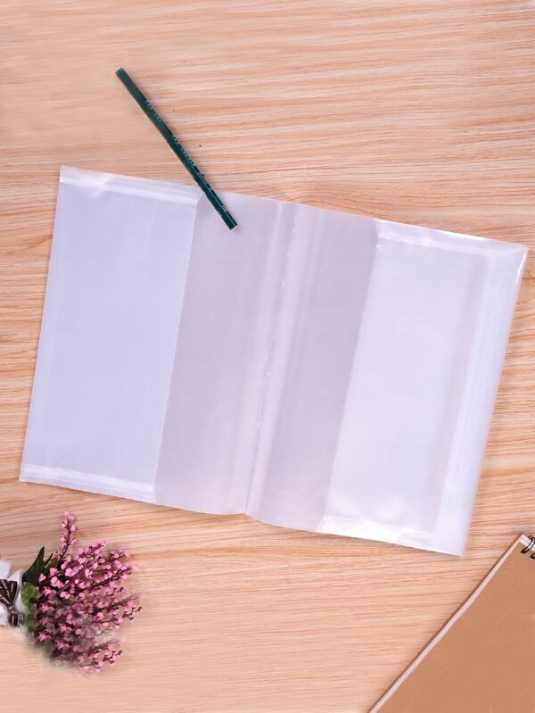 10pcs/pack Clear Book Cover, Simple Waterproof Book Cover For School ...