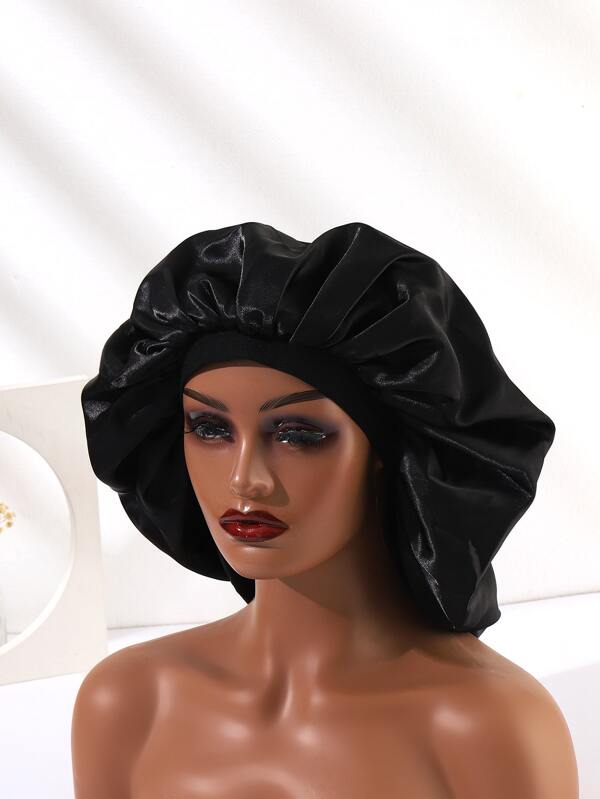 1pc Women's New Style Purple Wide Brim Stretchy Adult Sleeping Cap ...