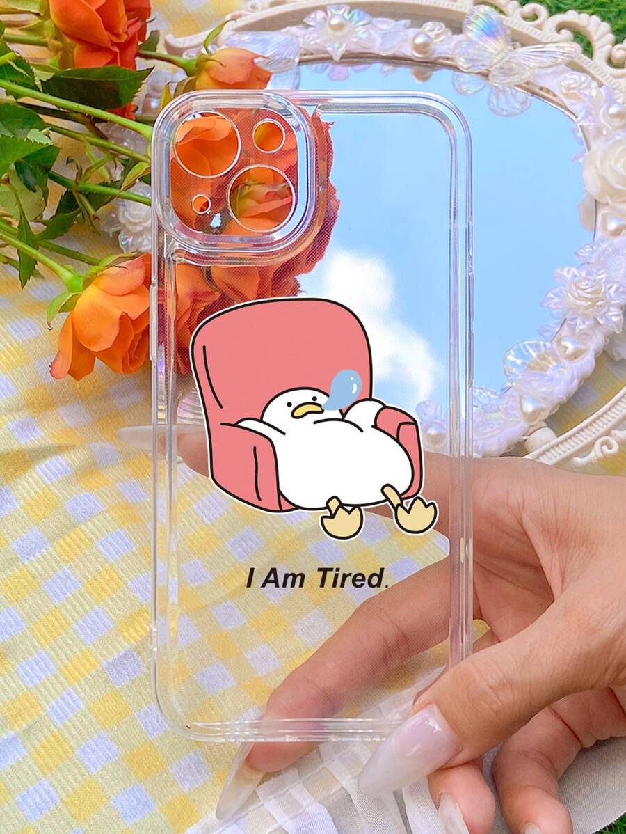 Funny Cartoon Duck Clear Phone Case | SHEIN USA