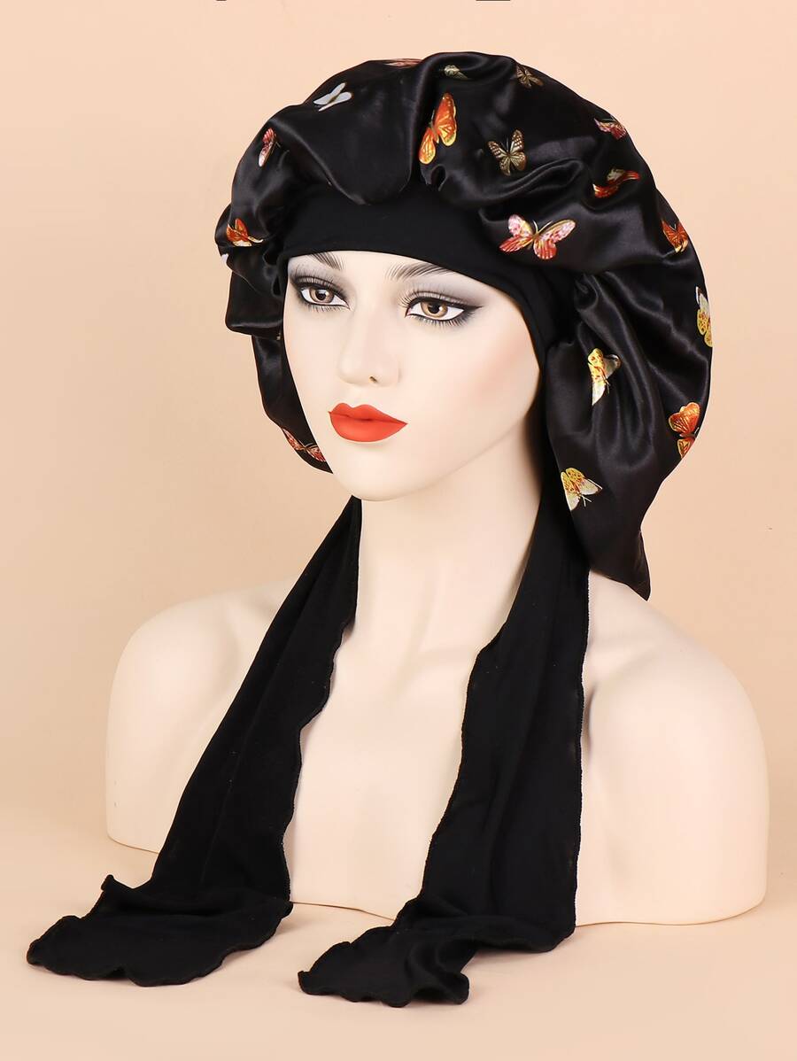 Butterfly Pattern Hair Bonnet | SHEIN USA