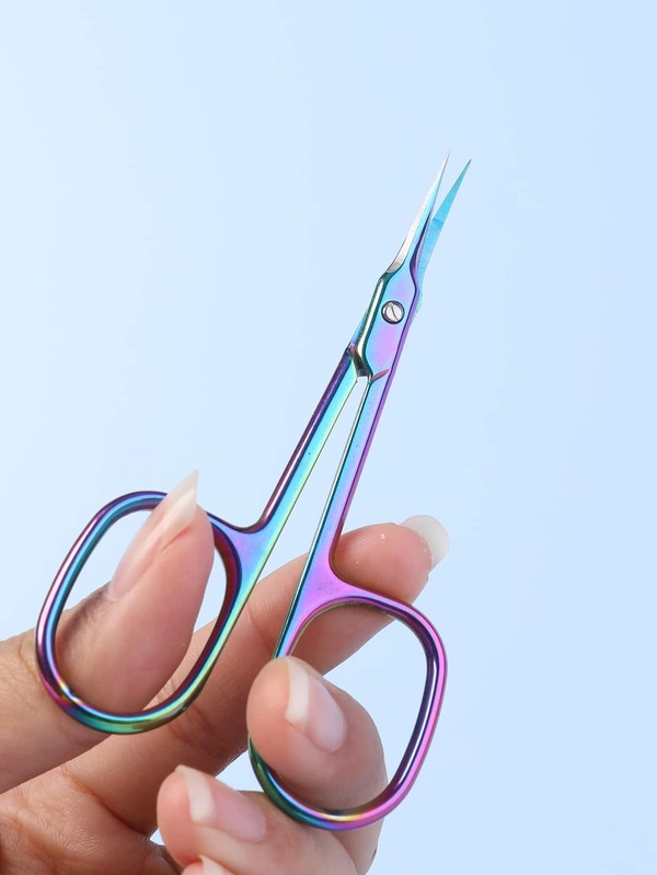 1pc Straight Stainless Steel Nail Cuticle Manicure Scissor Set Multi ...