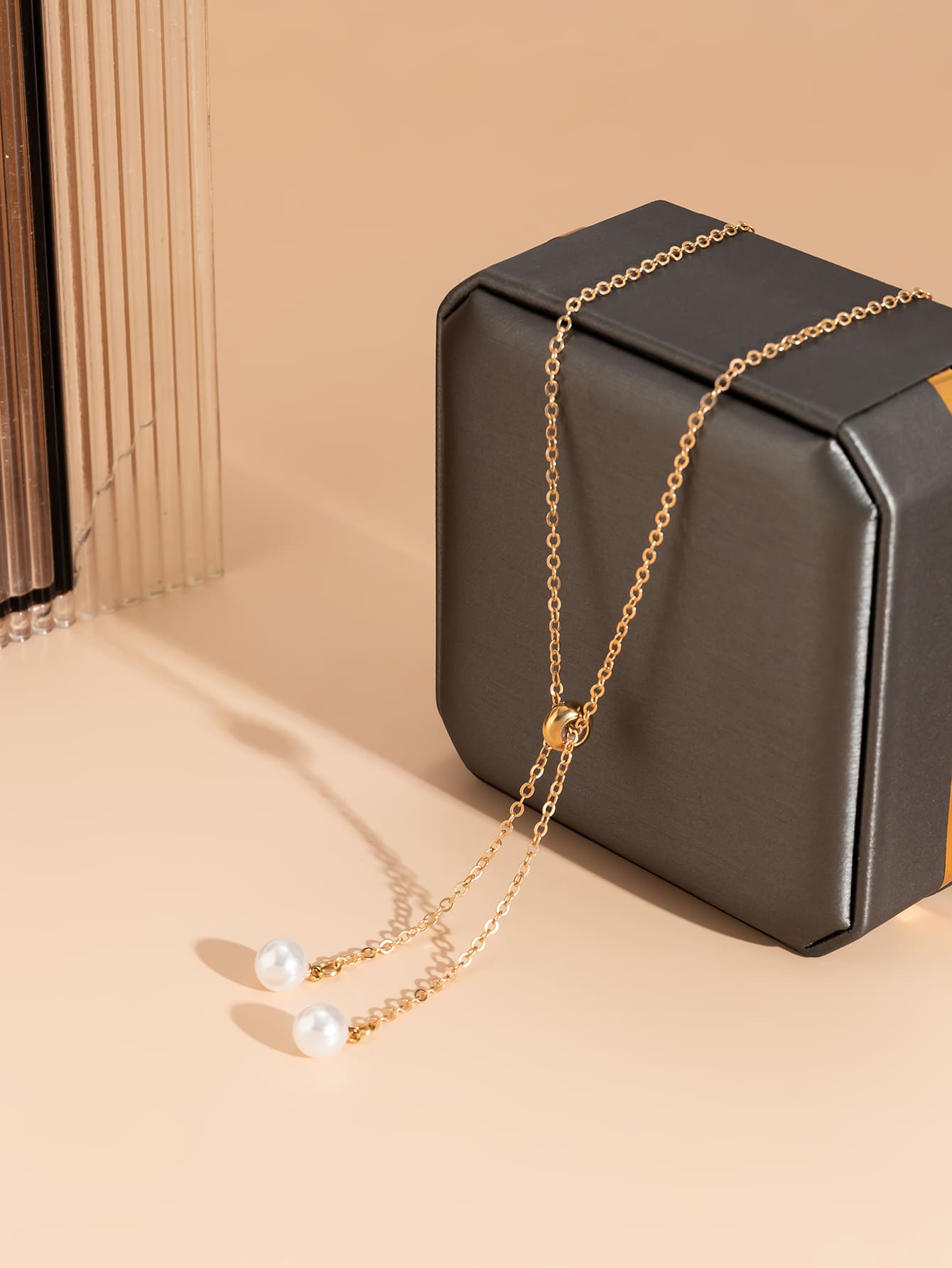 Faux Pearl Decor Y Lariat Necklace | SHEIN USA