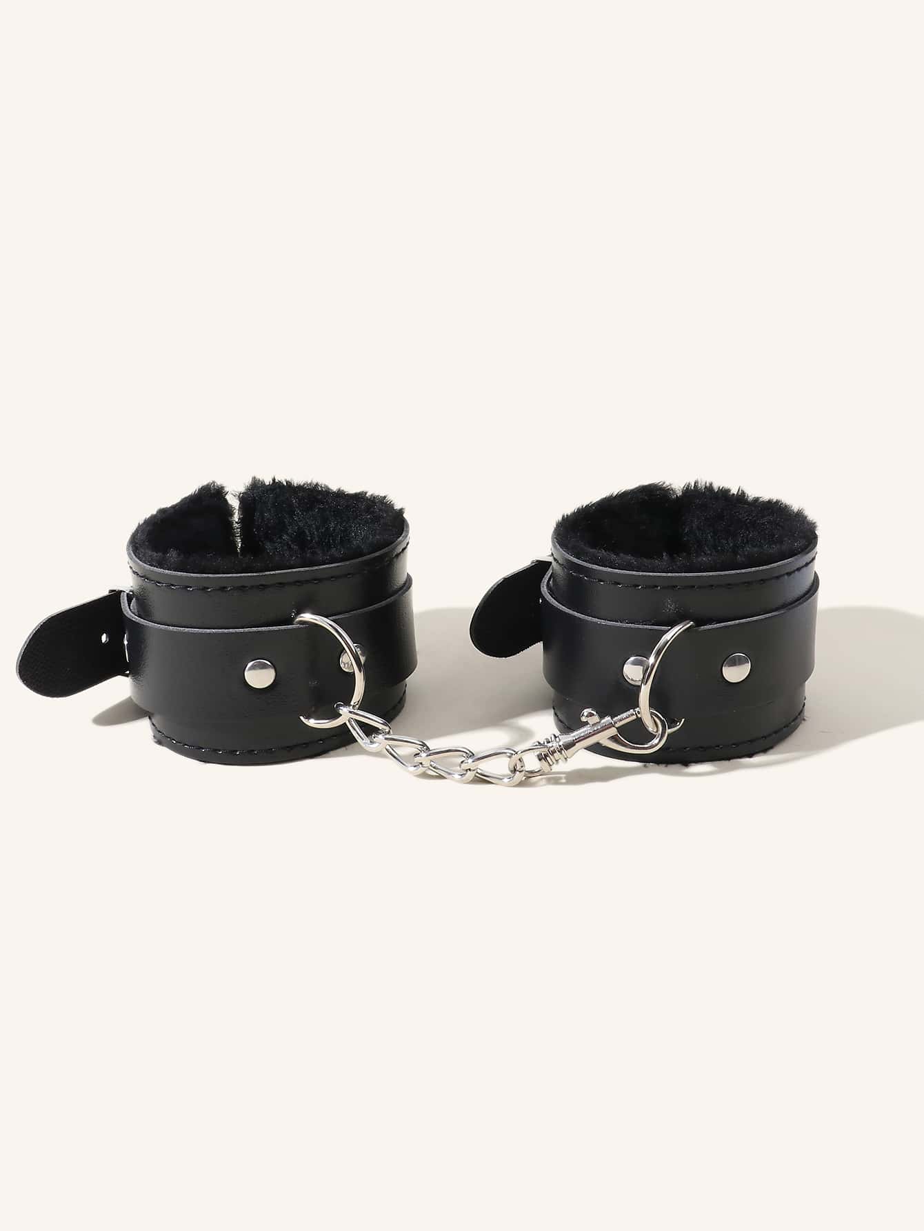 2pcs Plush Lined Toy Handcuff Costume Prop | SHEIN USA