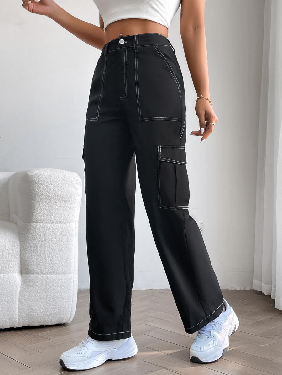 Shein Black Cargo Pants