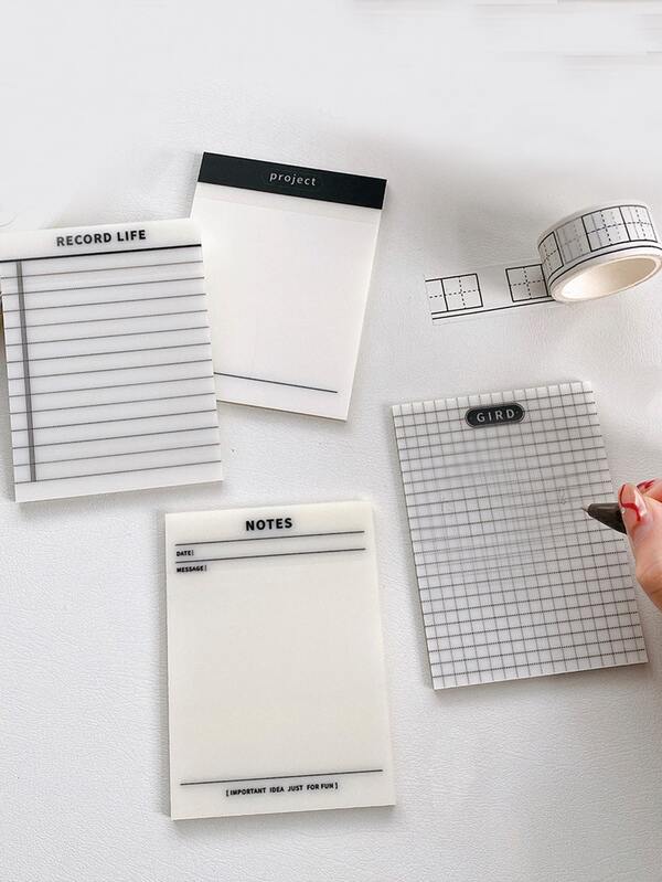 4pcs Clear Sticky Note | SHEIN USA