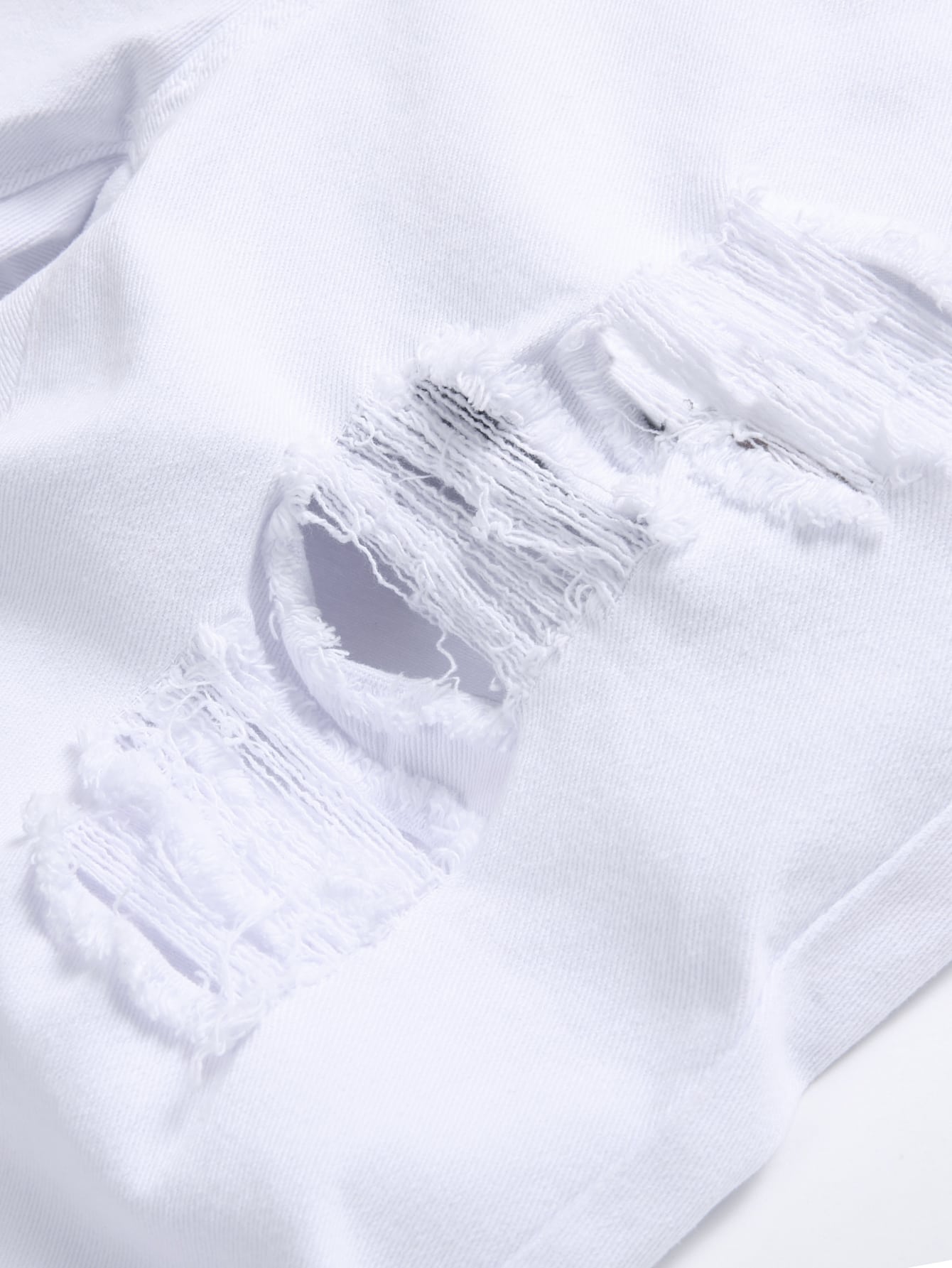 Manfinity LEGND Men Cotton Ripped Frayed Denim Shorts Jorts Plain All ...