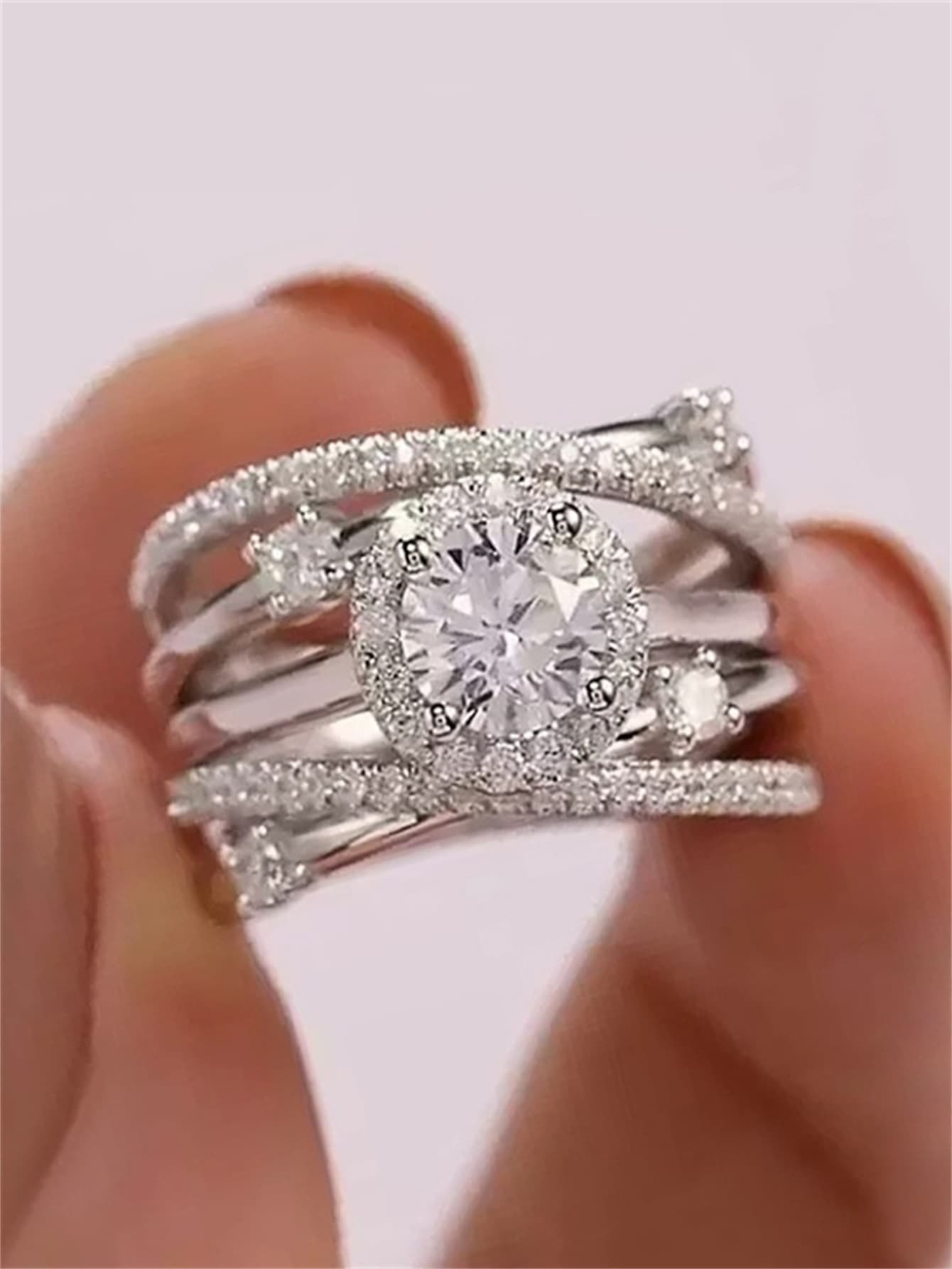 Cubic Zirconia Decor Ring | SHEIN USA