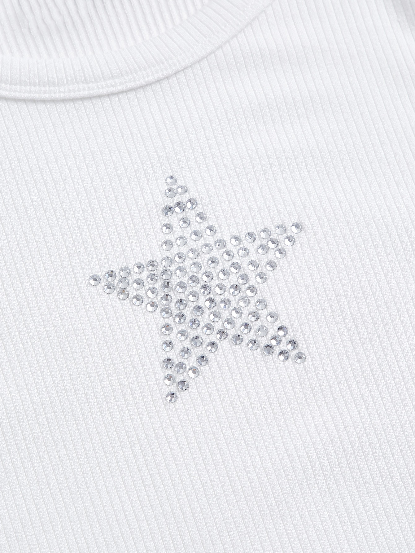 SHEIN MOD Star Rhinestone Lace Up Side Tank Top | SHEIN USA