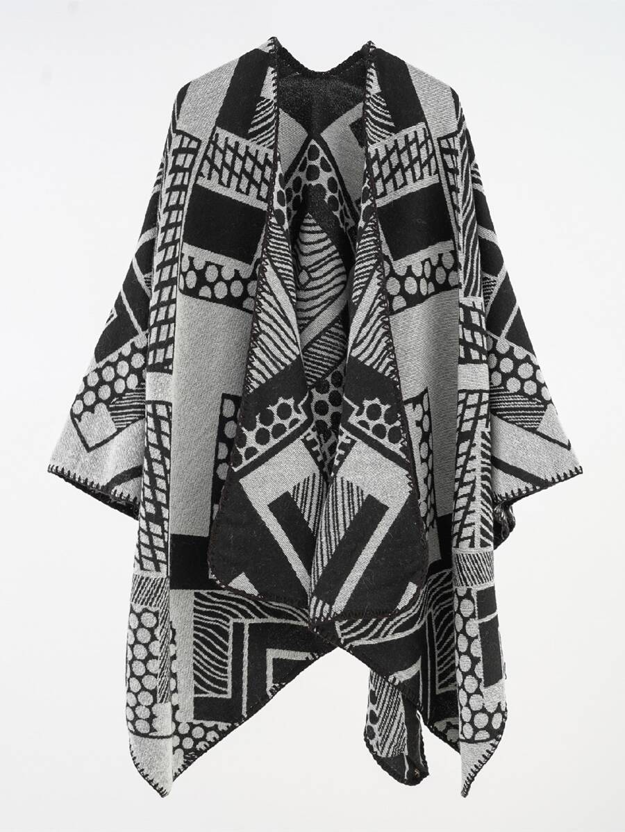 Geometric Pattern Shawl | SHEIN USA