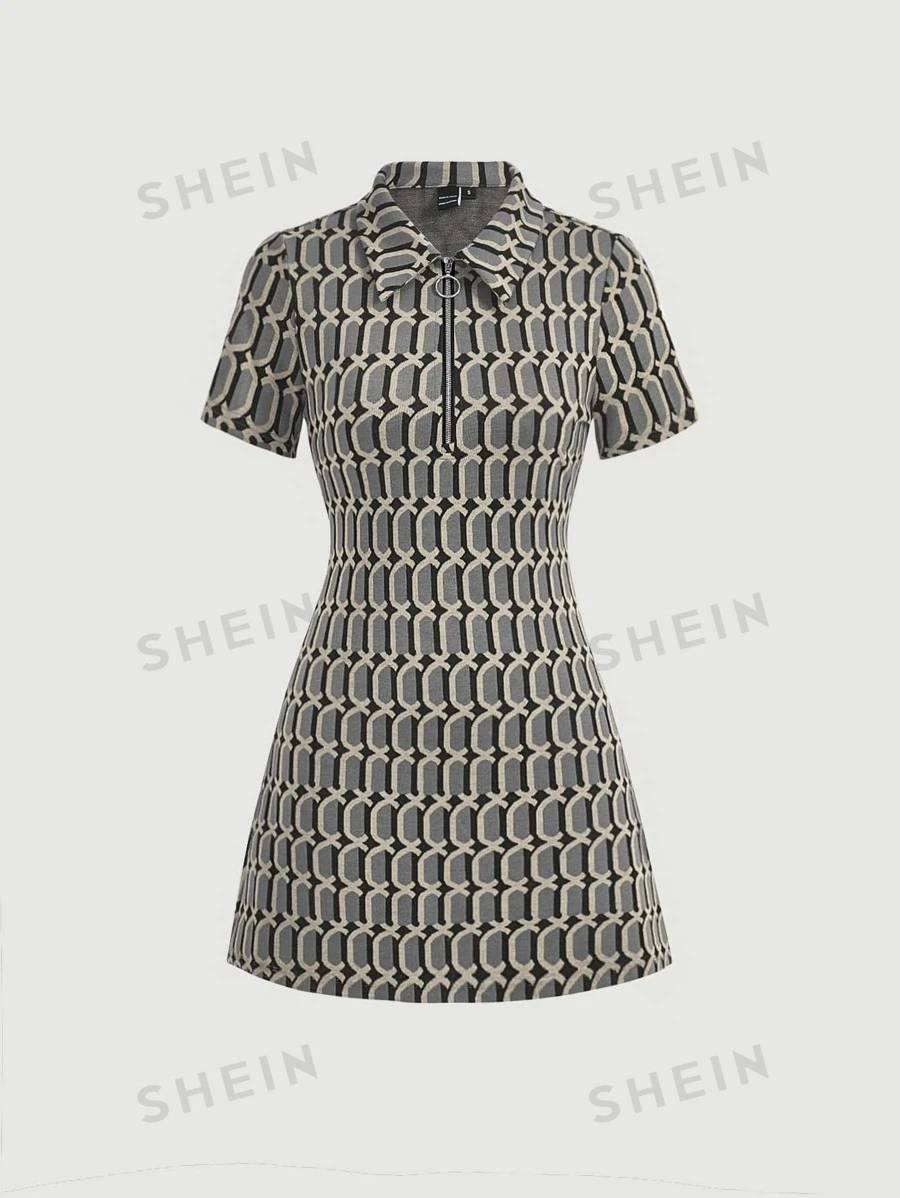 SHEIN MOD Allover Print Shirt Dress | SHEIN UK