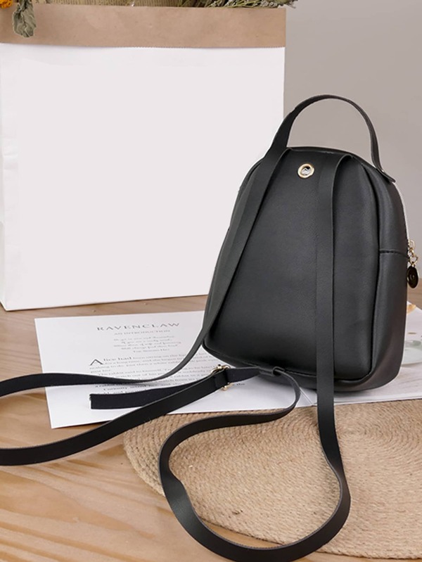 Mini Zip Front Classic Backpack | SHEIN UK