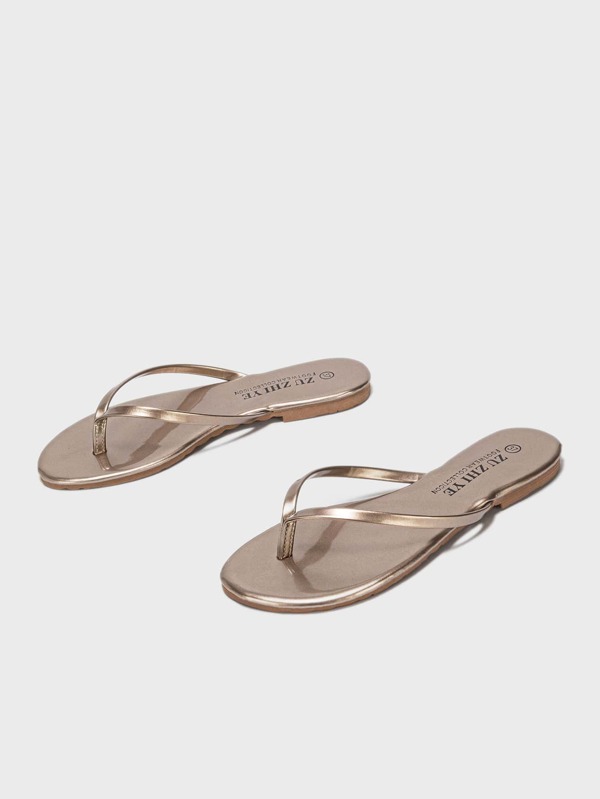 Women Metallic Flip Flops, Fashion Beach Flip Flops | SHEIN USA