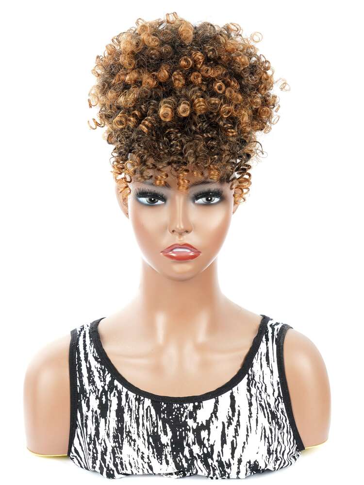 Afro Short Curly Synthetic Hair Topper | SHEIN