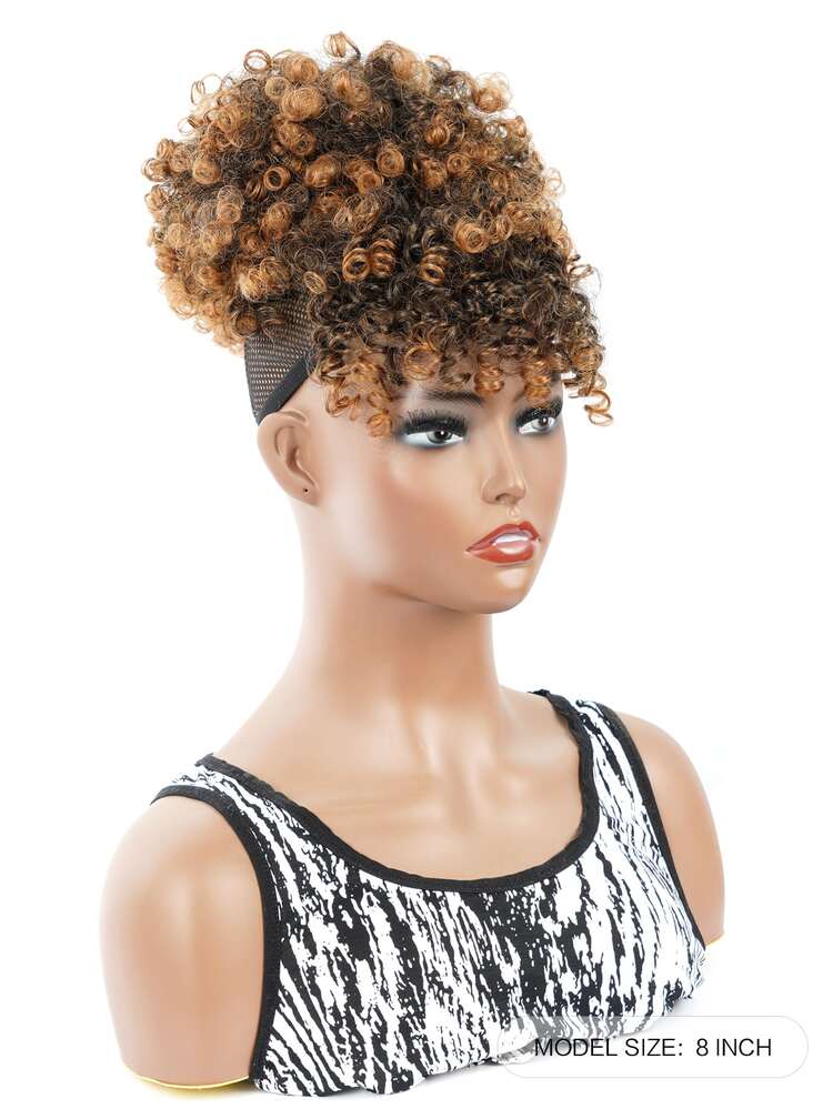 Afro Short Curly Synthetic Hair Topper | SHEIN