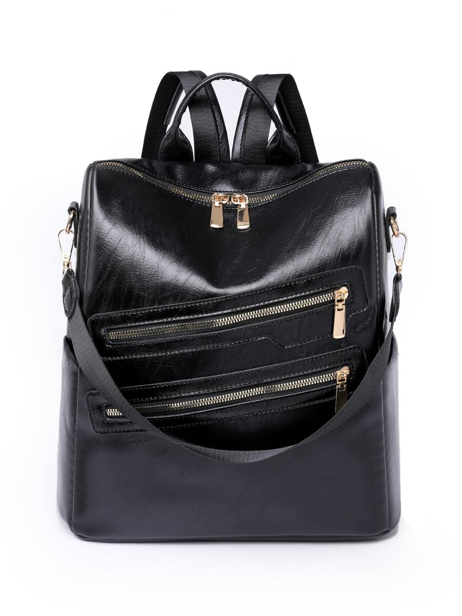 Multi Zipper Functional Backpack for Women, Rookies & White-collar ...