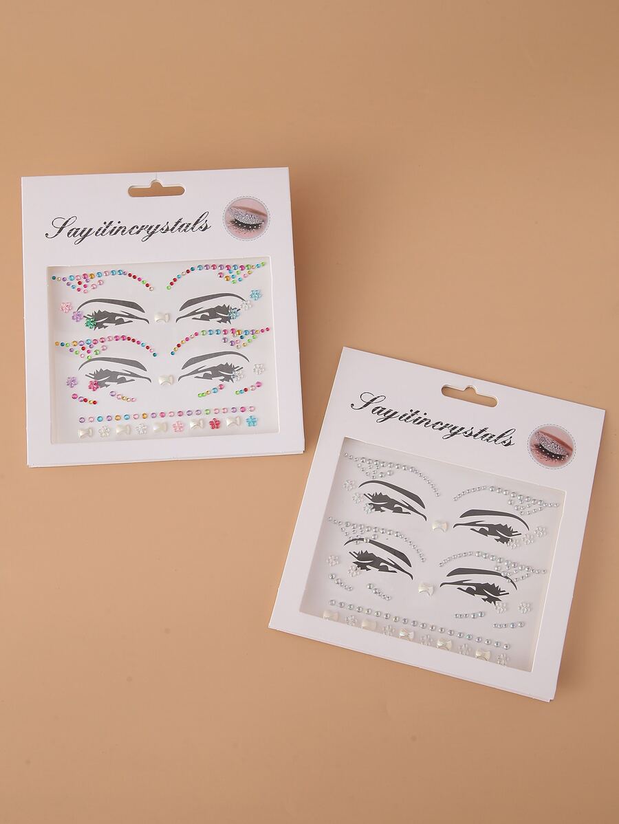 2Pcs 3D Body Stickers Hair Stickers Eye Corner Stickers Face Stickers ...