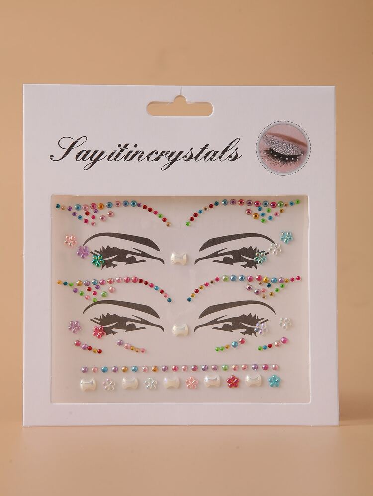 2sheets Rhinestone Eye Tattoo Sticker | SHEIN