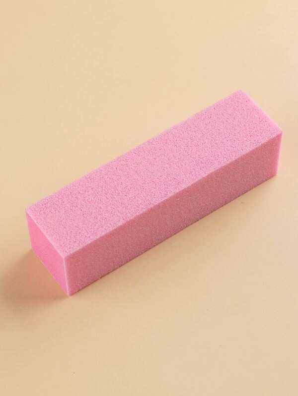 10pcs Pink Nail Buffers File Sponge Polish Nail File Rectangular Shape ...