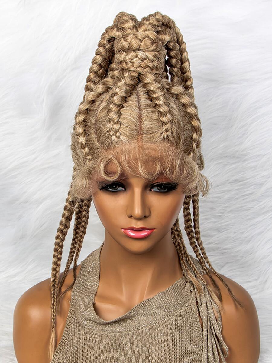 Lace Front Long Braided Synthetic Wig | SHEIN USA