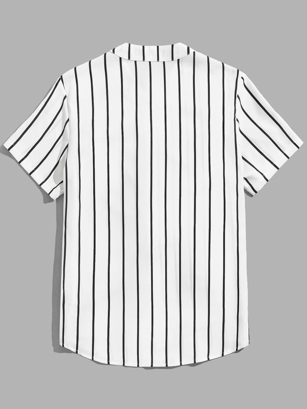 Manfinity Sporsity Men Striped And Letter Graphic Shirt Shein Usa