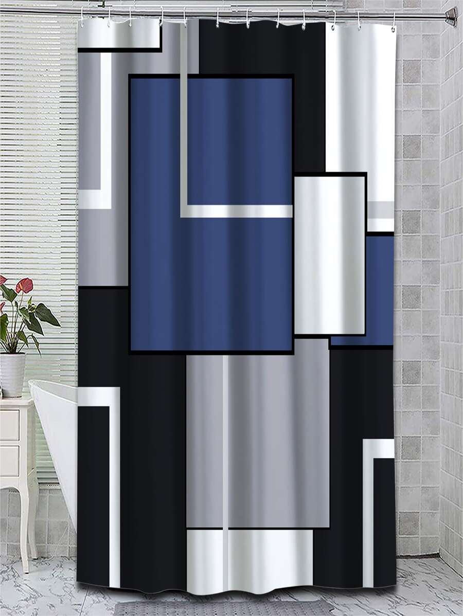 Geometric Pattern Shower Curtain | SHEIN USA
