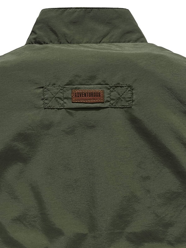 Manfinity LEGND Men Letter Patched Detail Flap Pocket Vest Jacket ...