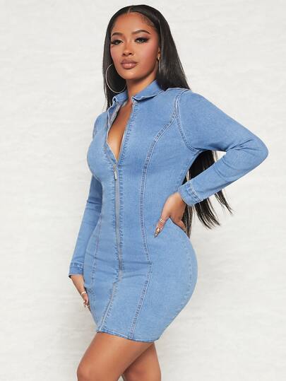 Shop Denim & Jean Dresses | Trendy Fashion | SHEIN USA
