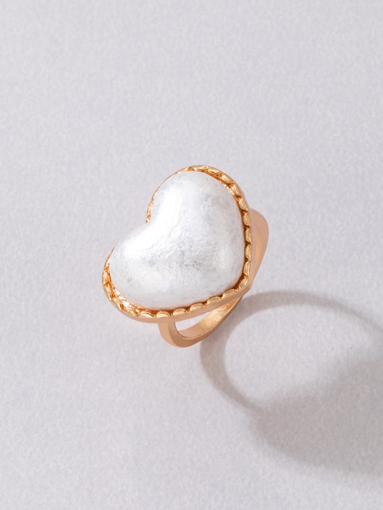 Heart Faux Pearl Decor Ring | SHEIN USA