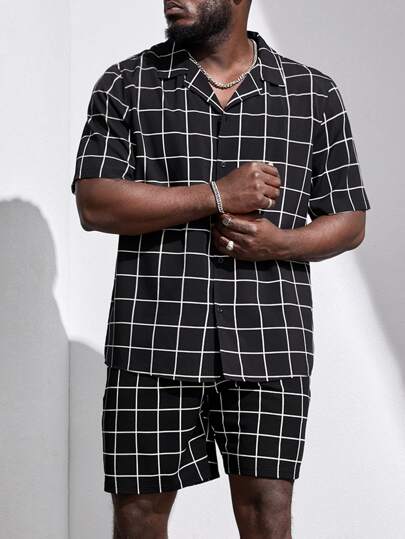 Men Plus Size Co-ords | Fashion Men Plus Size Co-ords | SHEIN USA