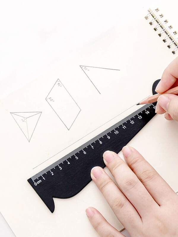 1pc Random New Cat Straight Ruler Wooden Cute Ruler Kawaii Tools ...