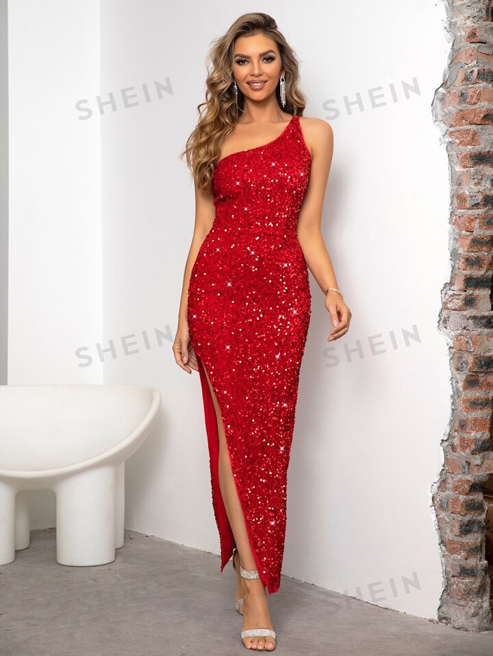 SHEIN Sequin Dress red | Dresses Images 2024