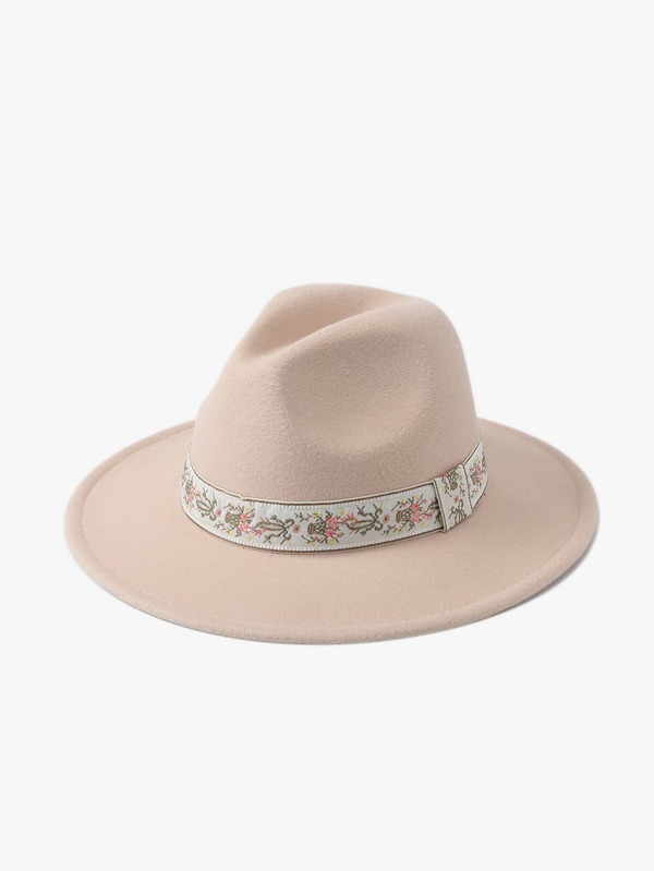Floral Tape Decor Fedora Hat | SHEIN USA