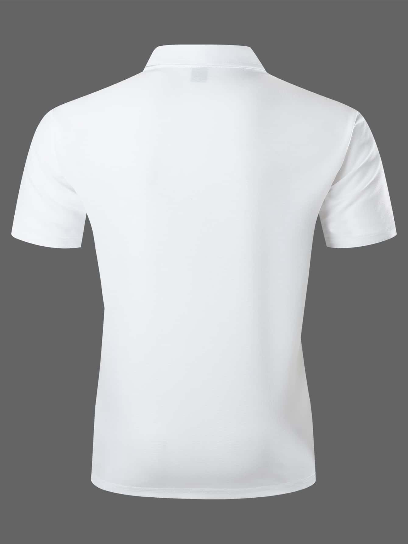 Manfinity Homme Men Letter Graphic Two Tone Polo Shirt | SHEIN USA