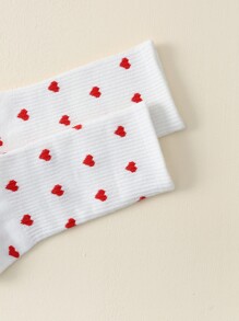 Heart Pattern Crew Socks | SHEIN USA