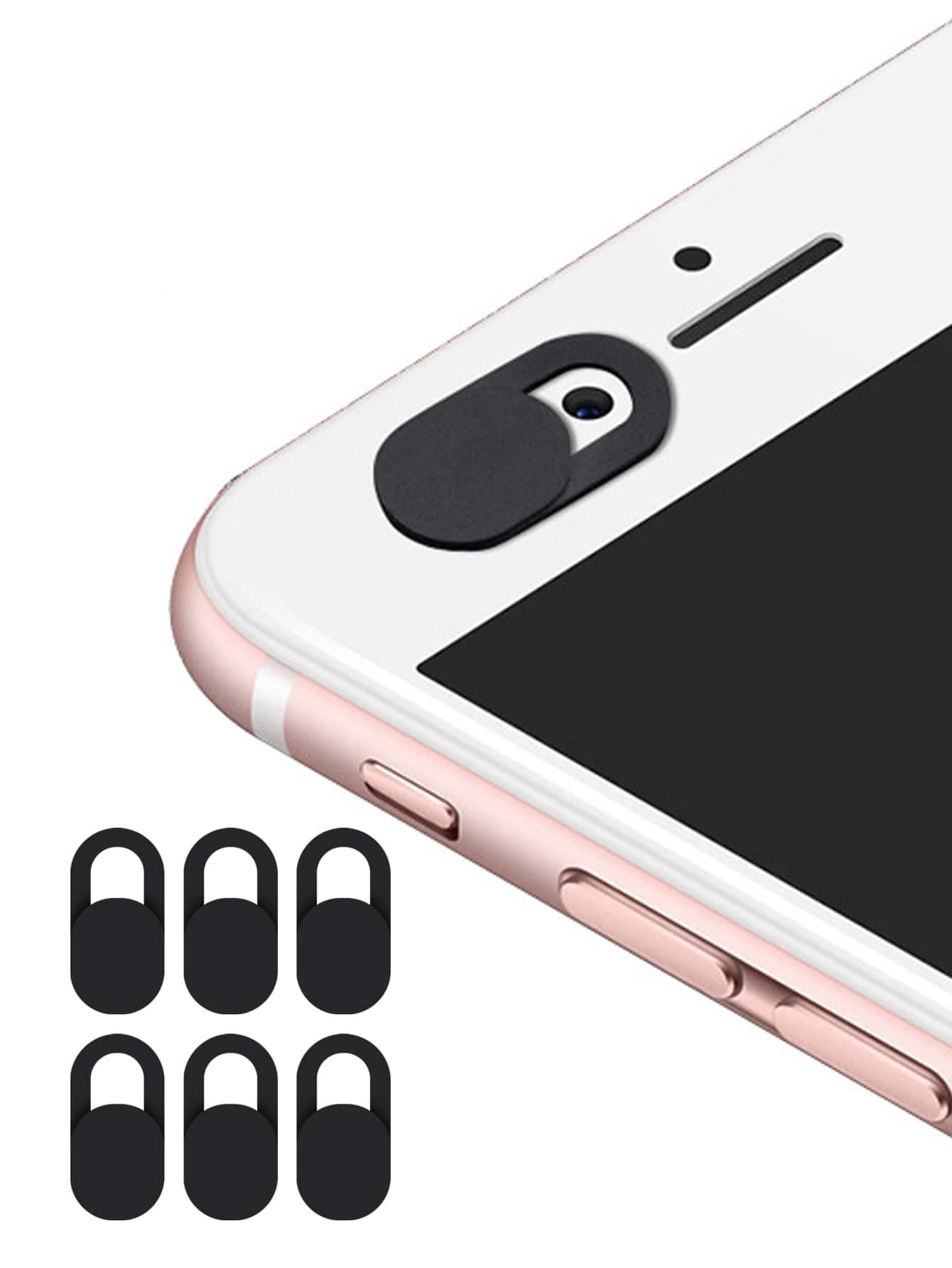 6pcs Security Privacy Camera Cover Blocker Webcam Closure, Black, For ...