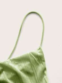 SHEIN ICON Criss Cross Backless Velvet Cami Top | SHEIN USA