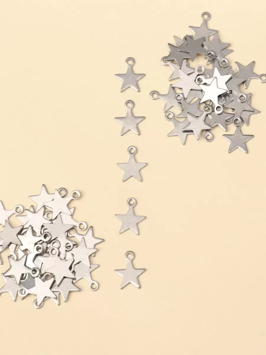 60pcs Stainless Steel Star DIY Pendant | SHEIN USA