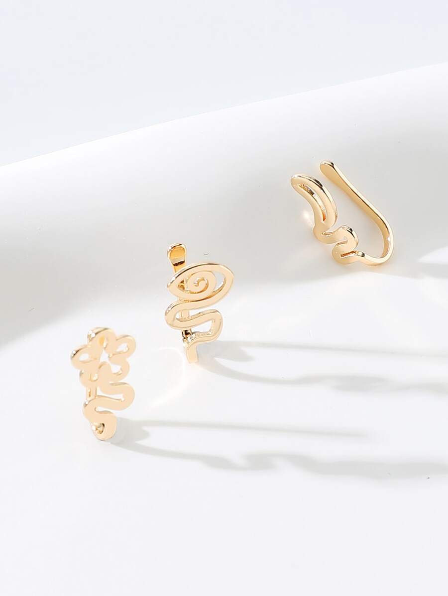 3pcs Moon & Flower Decor Nose Cuff | SHEIN USA