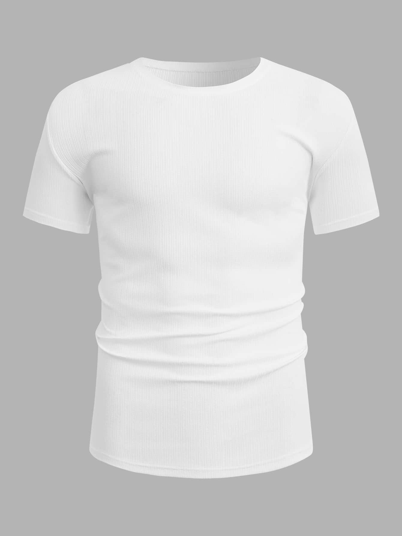 Manfinity Basics Men T-Shirts Fit Crew Neck Short Sleeve Plain Casual ...