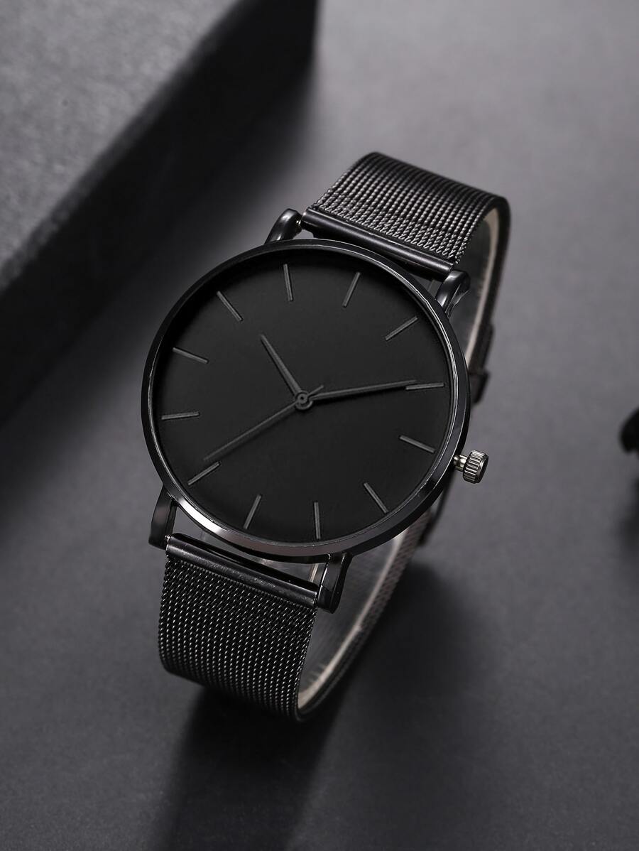 1pc Round Quartz Watch & 1pc Square Electronic Watch As A Gift For ...