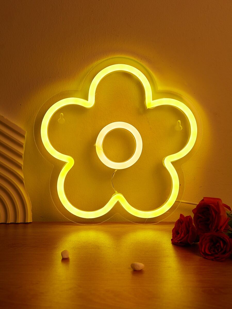 1pc Flower Design Neon Light | SHEIN EUR