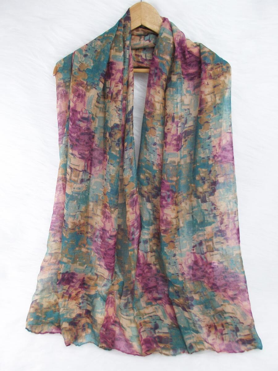 Boho Graphic Pattern Scarf Elegant Scarf For Casual Weekend Wear ...