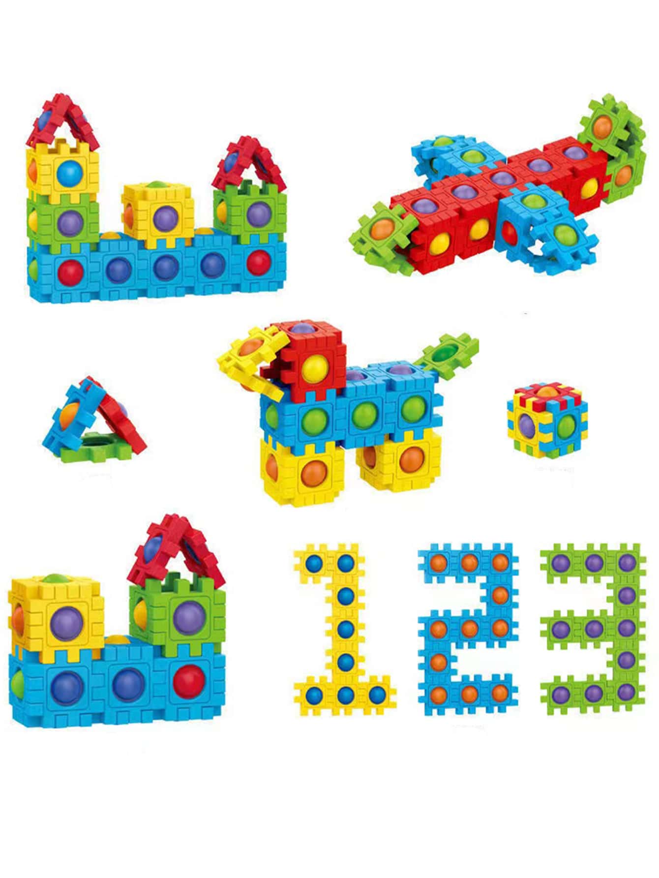 25pcs Building Block Design Random Color Fidget Toy | SHEIN USA