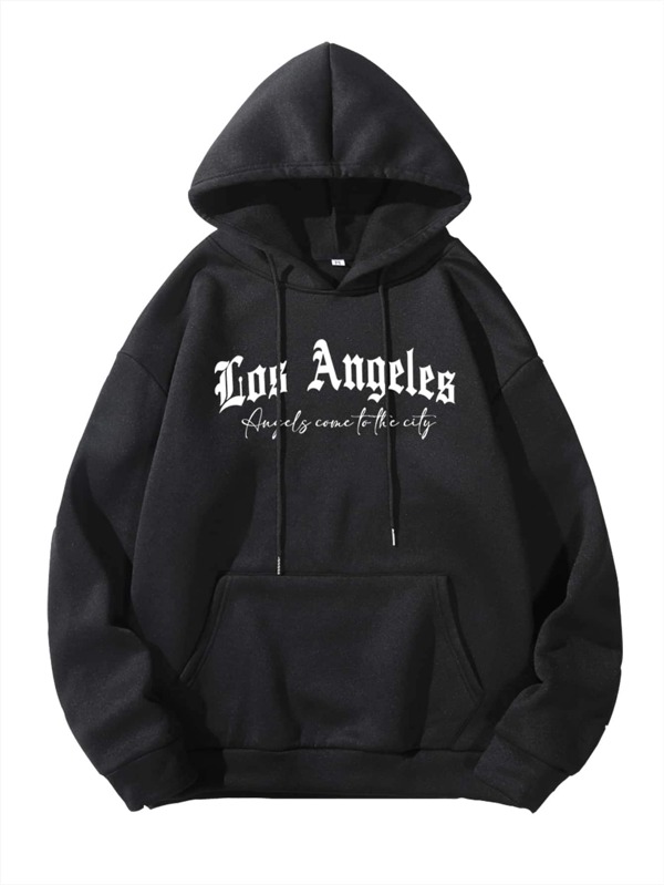 Manfinity EMRG Homme Sweat-shirt à capuche à motif d'aile et de lettre ...