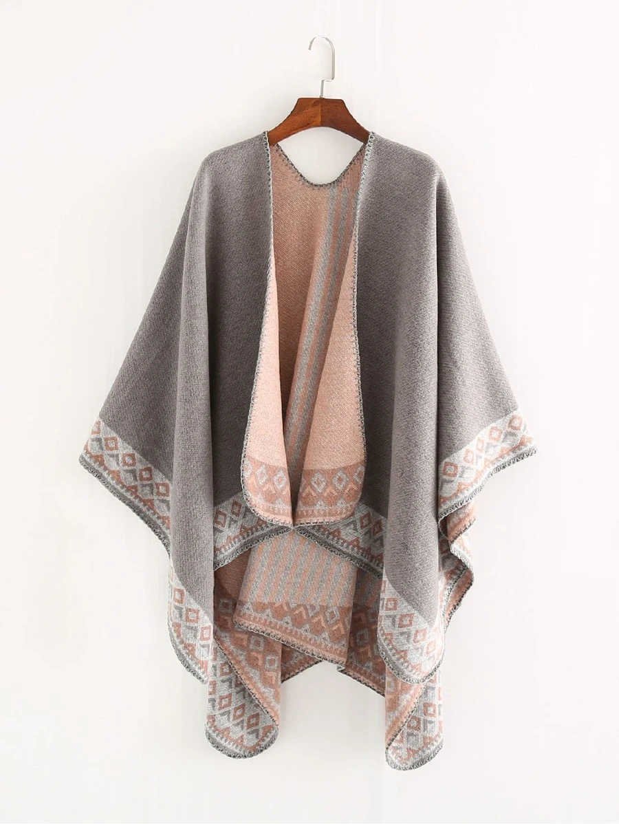 1pc Geometric Pattern Shawl | SHEIN USA